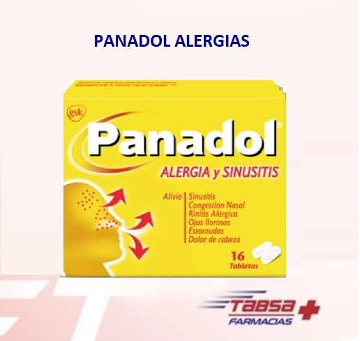Tabsa Express: MEDICAMENTOS: PANADOL ALERGIA Y SINUSITIS SOBRE 16 TAB